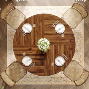 Winston Porter Round Dining Table for 4-6 People & Reviews | Wayfair